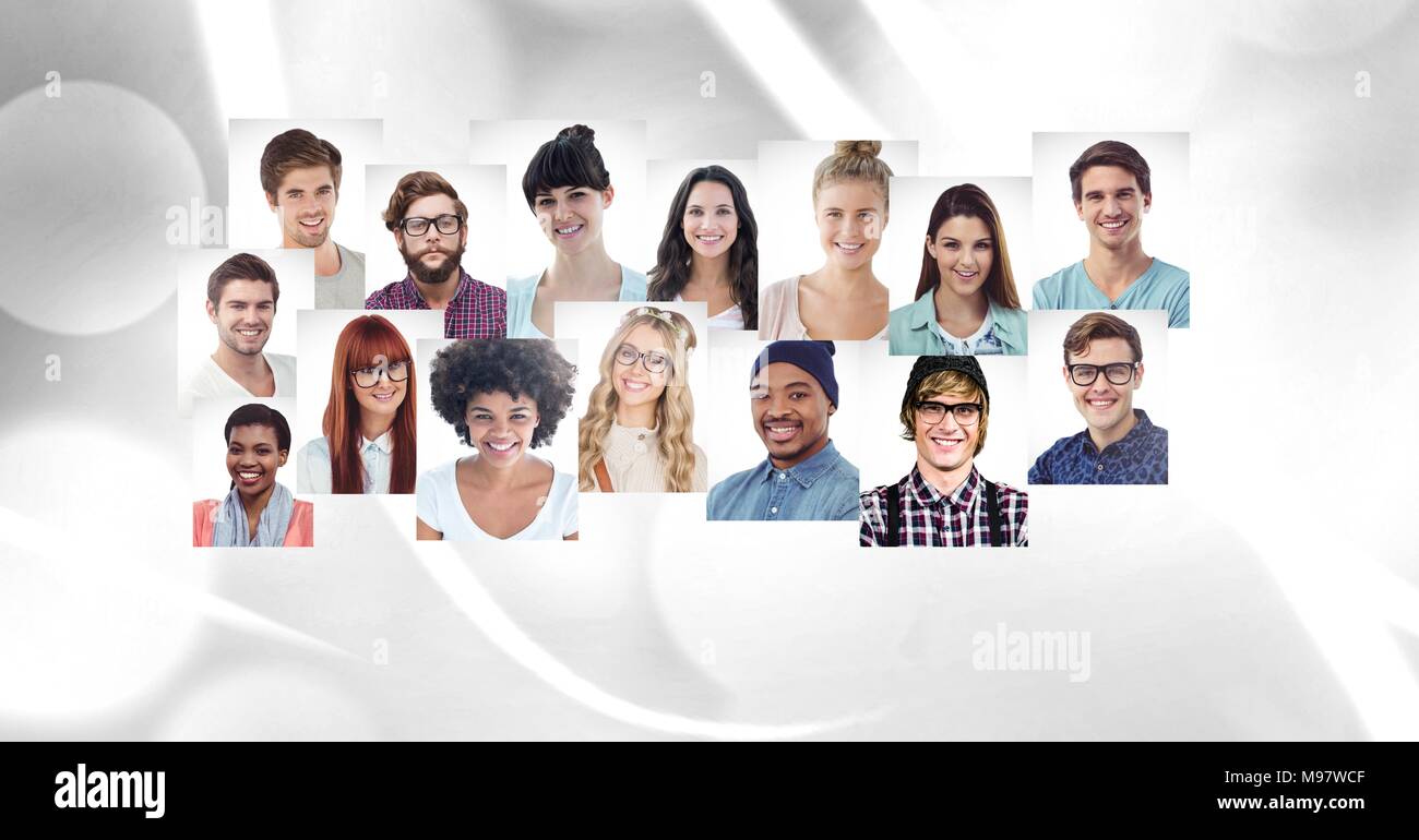 portrait profiles of different people Stock Photo - Alamy