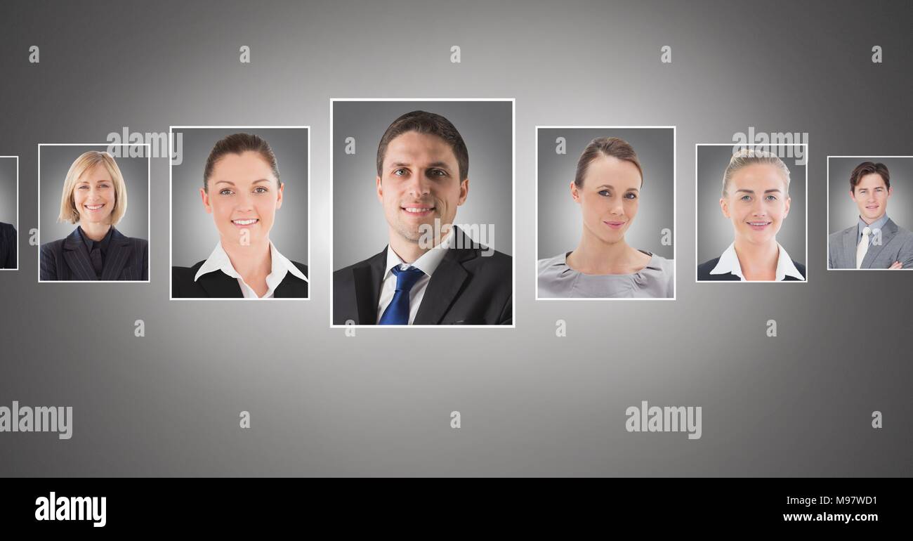 portrait profiles of different people Stock Photo - Alamy