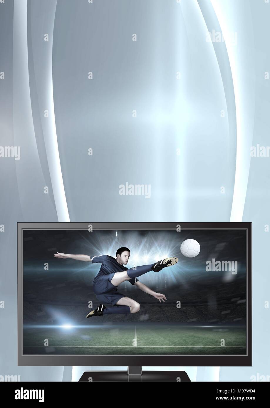 soccer player on television Stock Photo - Alamy