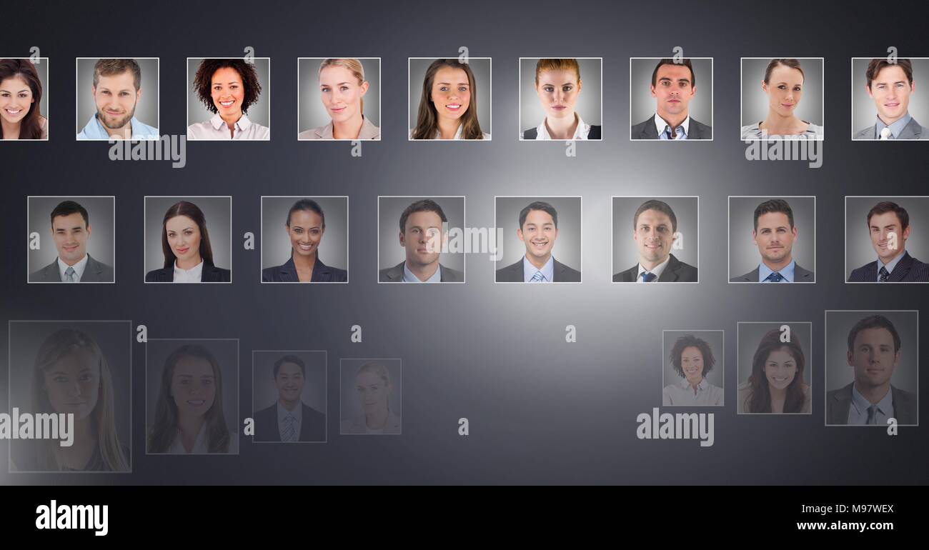 portrait profiles of different people Stock Photo - Alamy