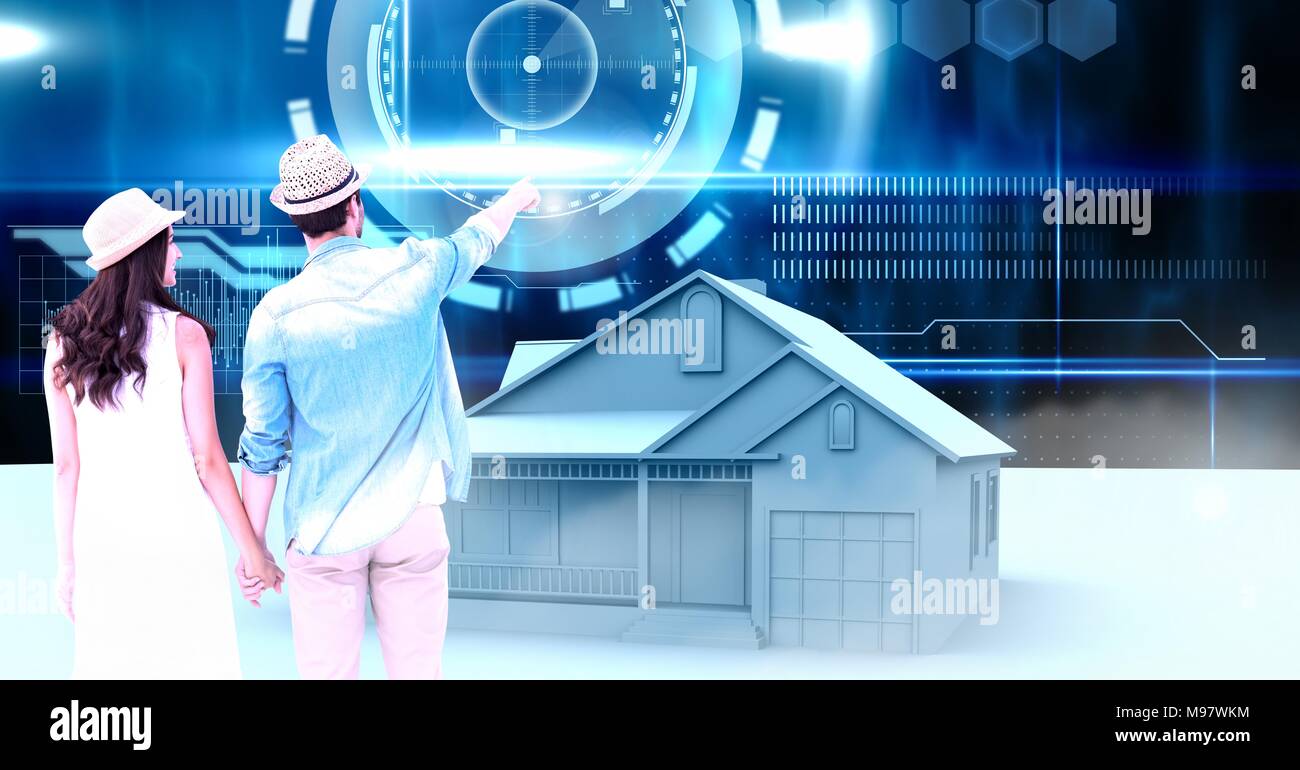 Woman pointing at house hi-res stock photography and images - Alamy