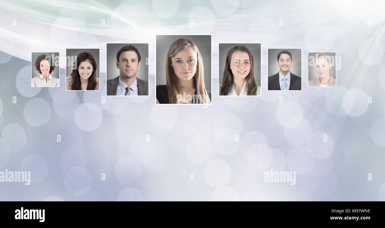 portrait profiles of different people Stock Photo - Alamy