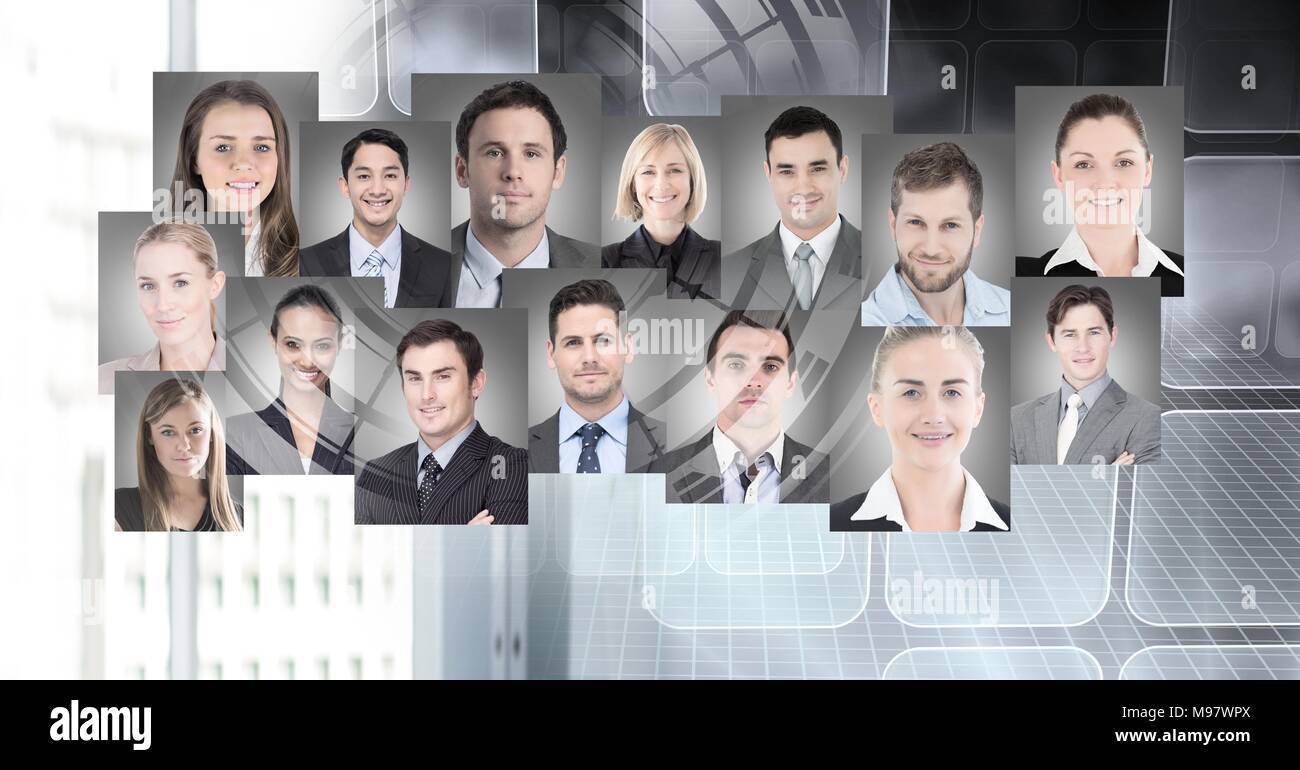 portrait profiles of different people Stock Photo - Alamy