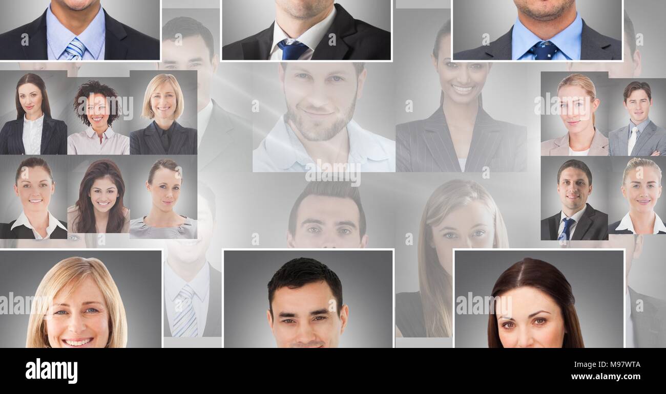 portrait profiles of different people Stock Photo - Alamy