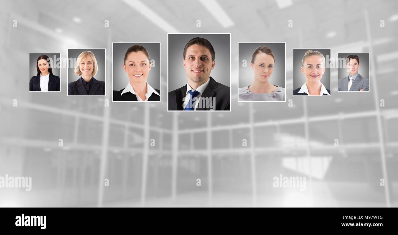 portrait profiles of different people Stock Photo - Alamy