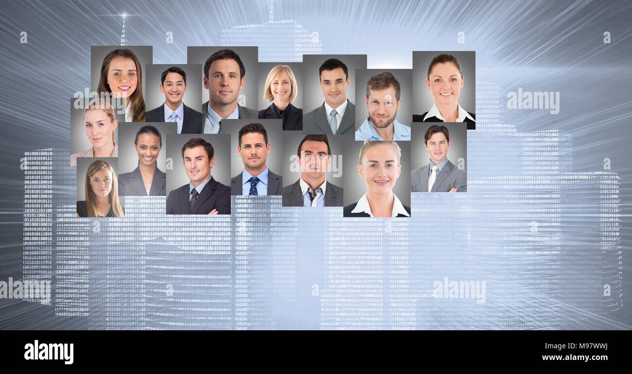 portrait profiles of different people Stock Photo - Alamy