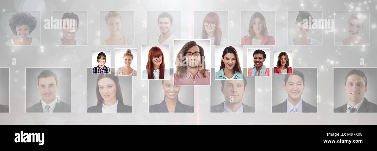 portrait profiles of different people Stock Photo - Alamy