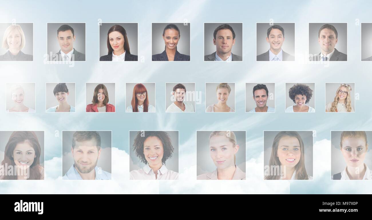 portrait profiles of different people Stock Photo - Alamy