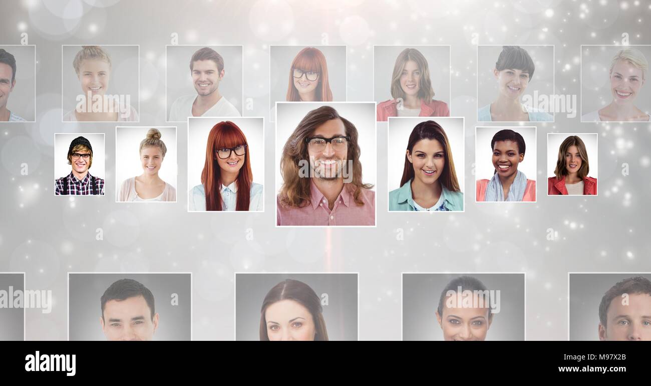 portrait profiles of different people Stock Photo - Alamy