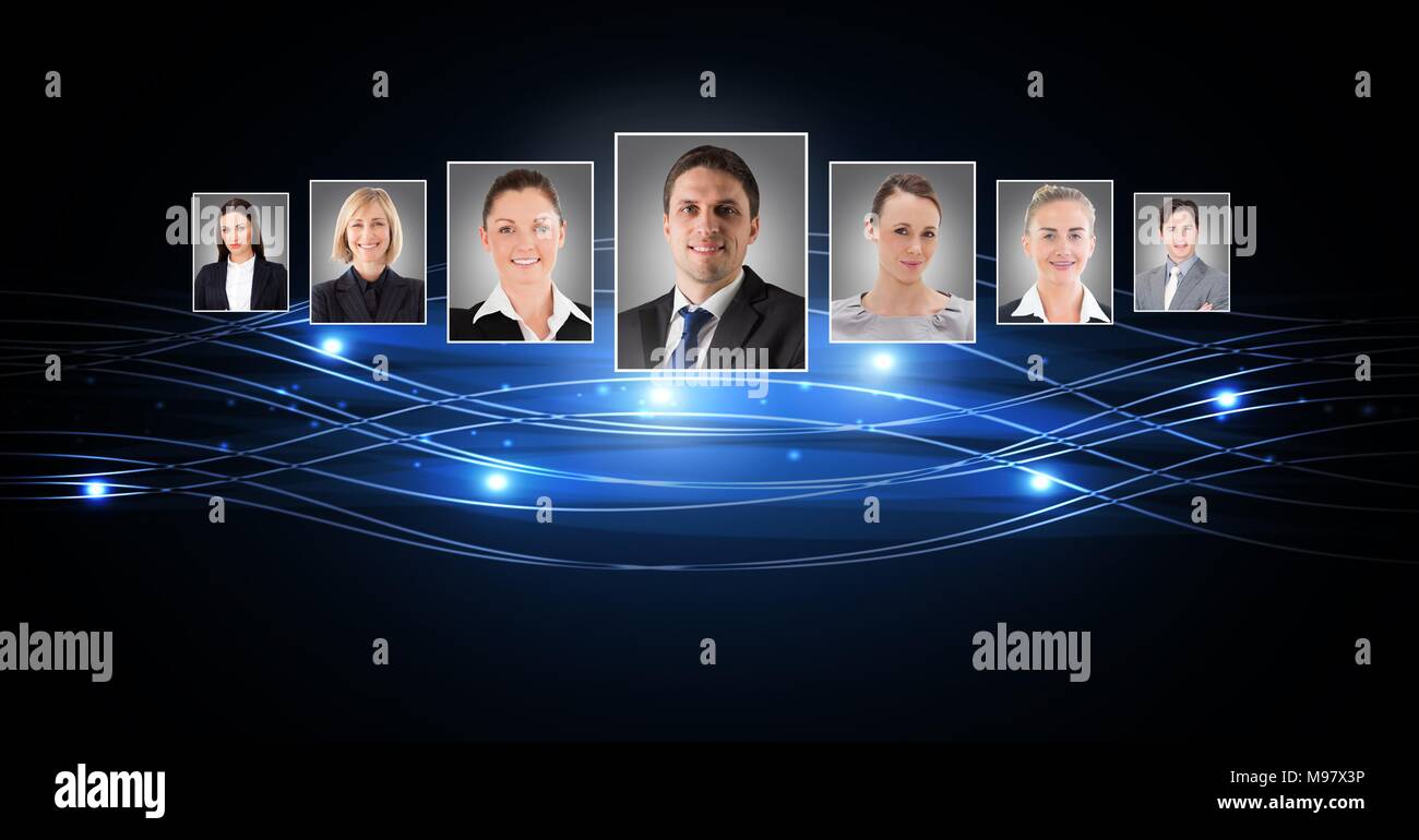 portrait profiles of different people Stock Photo - Alamy
