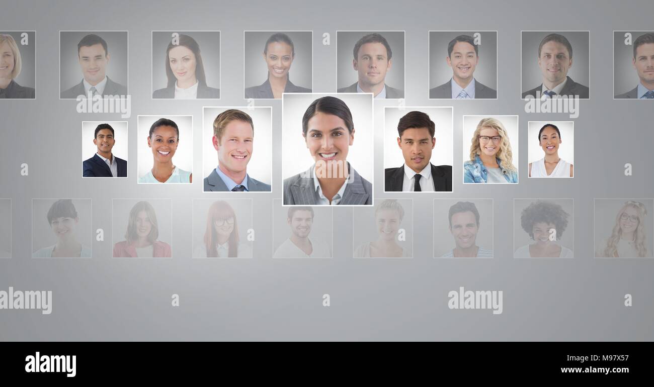 portrait profiles of different people Stock Photo - Alamy