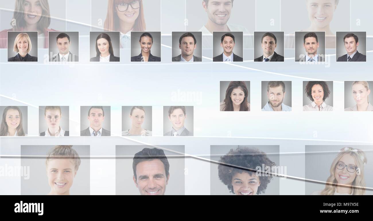 portrait profiles of different people Stock Photo - Alamy