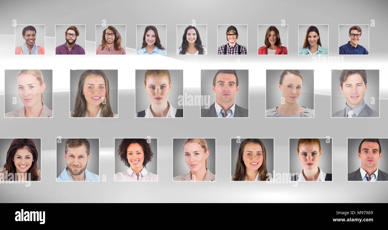 portrait profiles of different people Stock Photo - Alamy