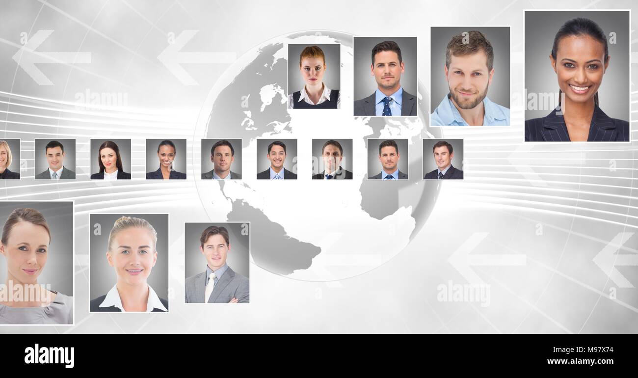 portrait profiles of different people around the world Stock Photo - Alamy