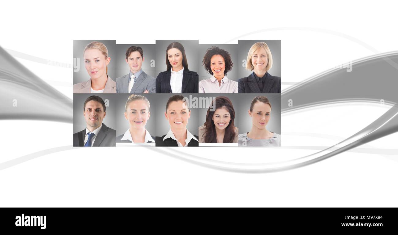 portrait profiles of different people Stock Photo - Alamy
