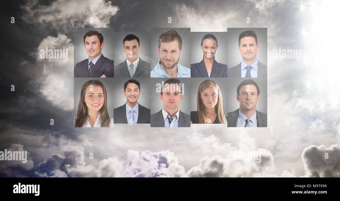 portrait profiles of different people Stock Photo - Alamy