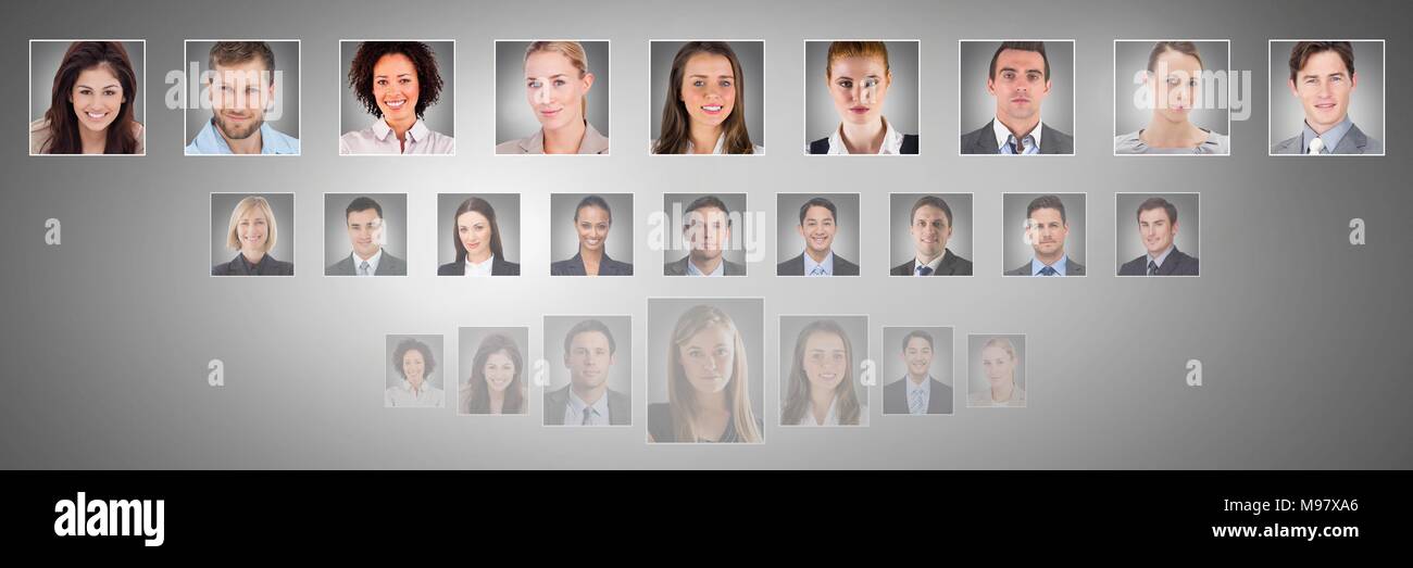 portrait profiles of different people Stock Photo - Alamy