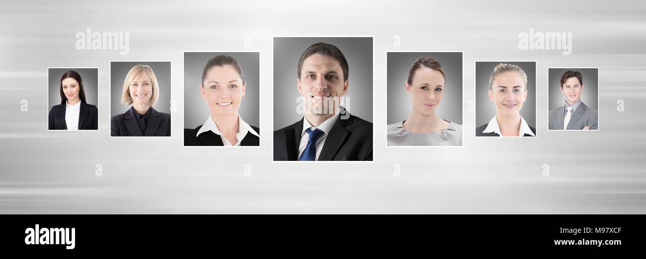 portrait profiles of different people Stock Photo - Alamy