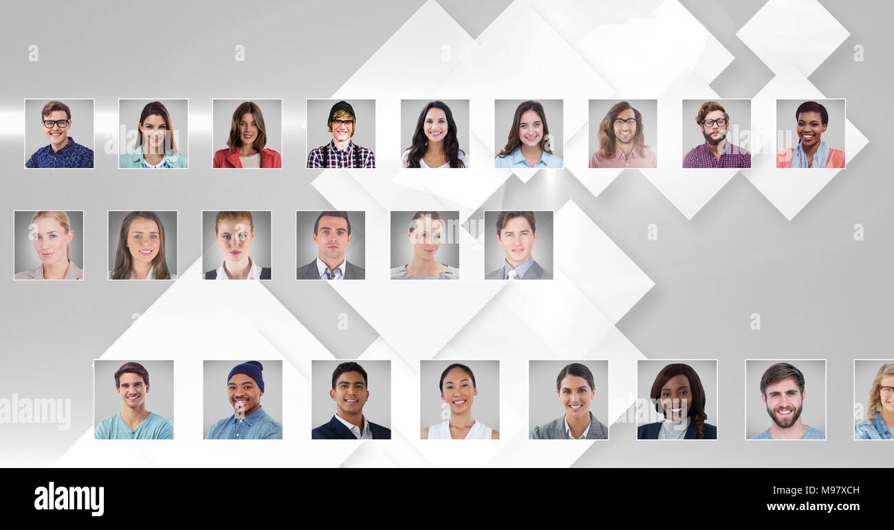 portrait profiles of different people Stock Photo - Alamy