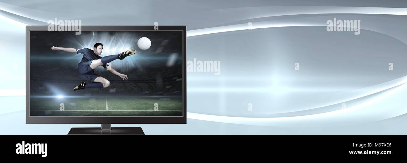 soccer player on television Stock Photo - Alamy