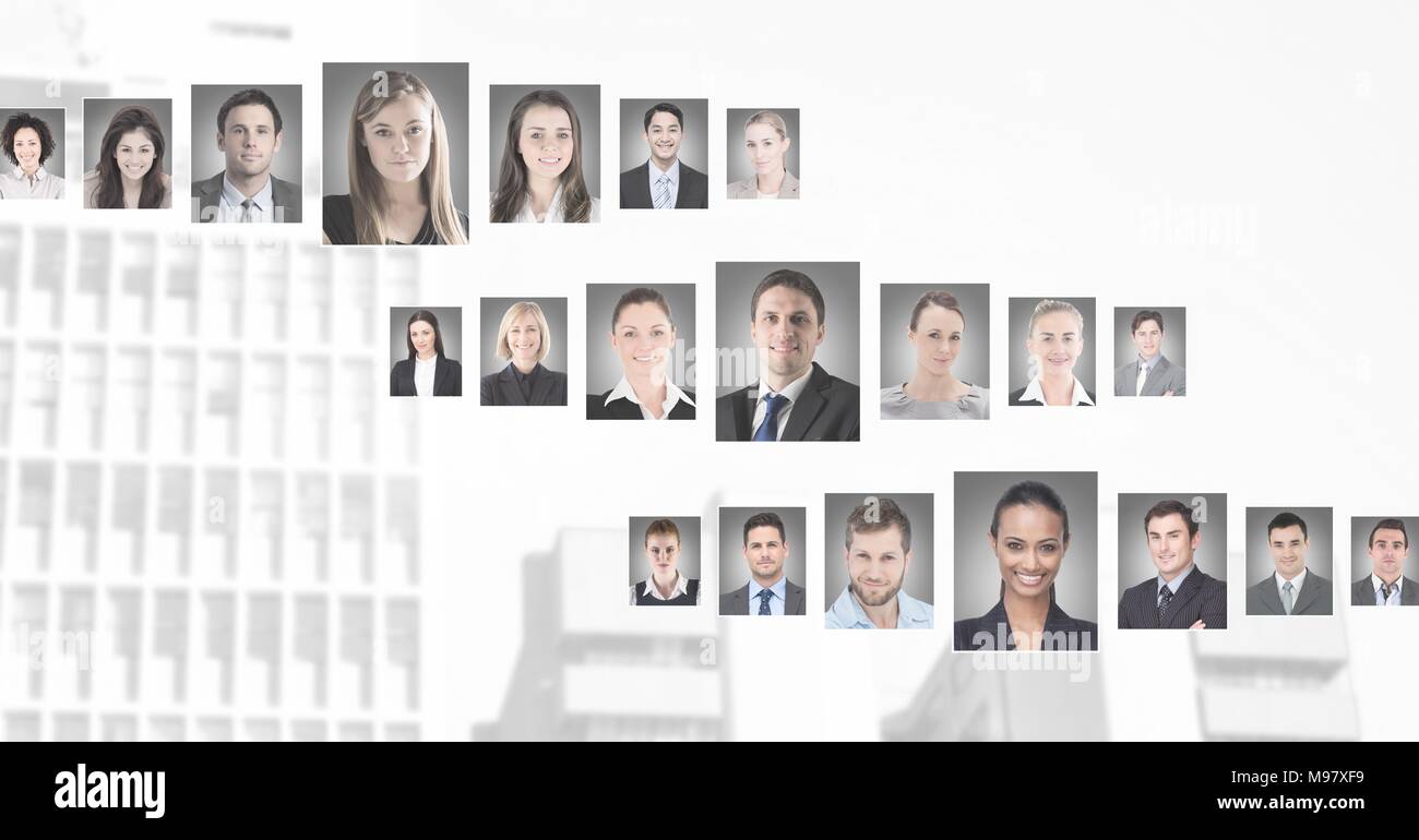 portrait profiles of different people Stock Photo - Alamy