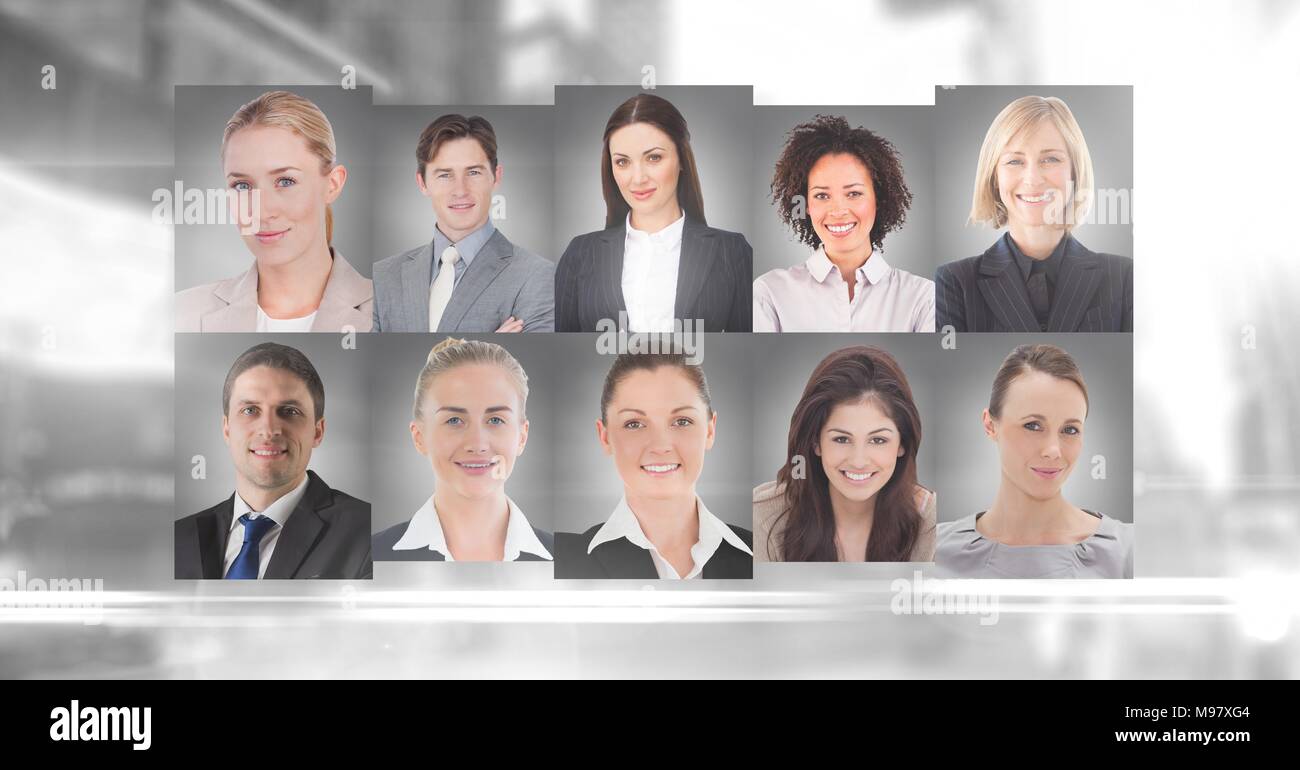 portrait profiles of different people Stock Photo - Alamy