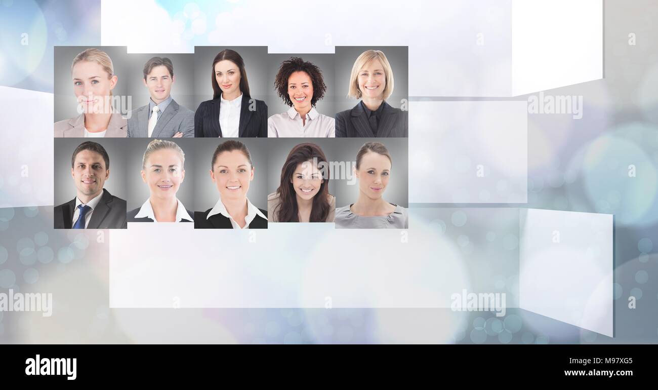 portrait profiles of different people Stock Photo - Alamy
