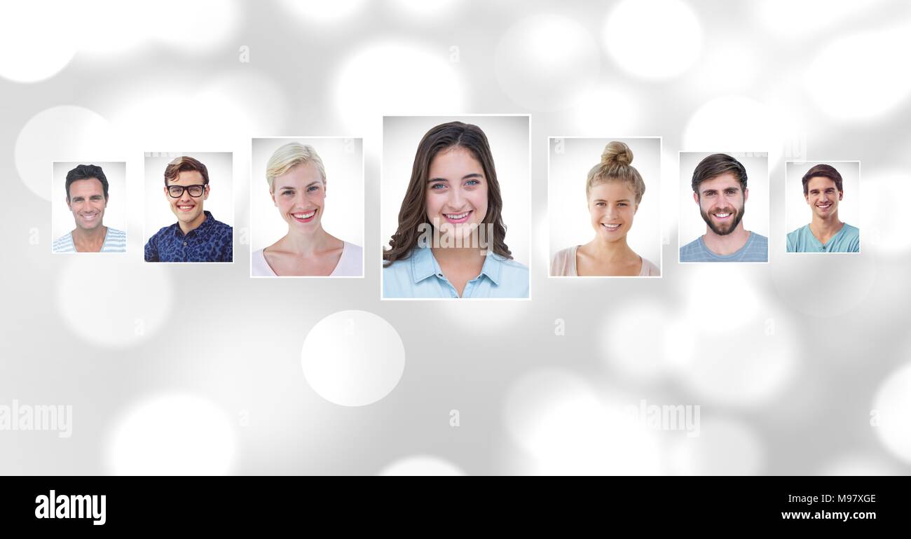 portrait profiles of different people Stock Photo - Alamy