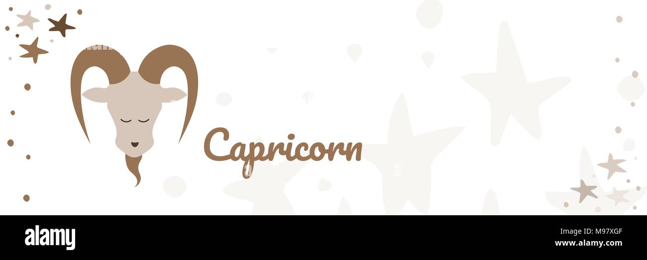 Capricorn zodiac astrology illustration Stock Photo - Alamy