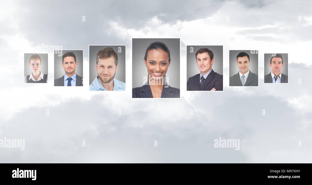 portrait profiles of different people Stock Photo - Alamy