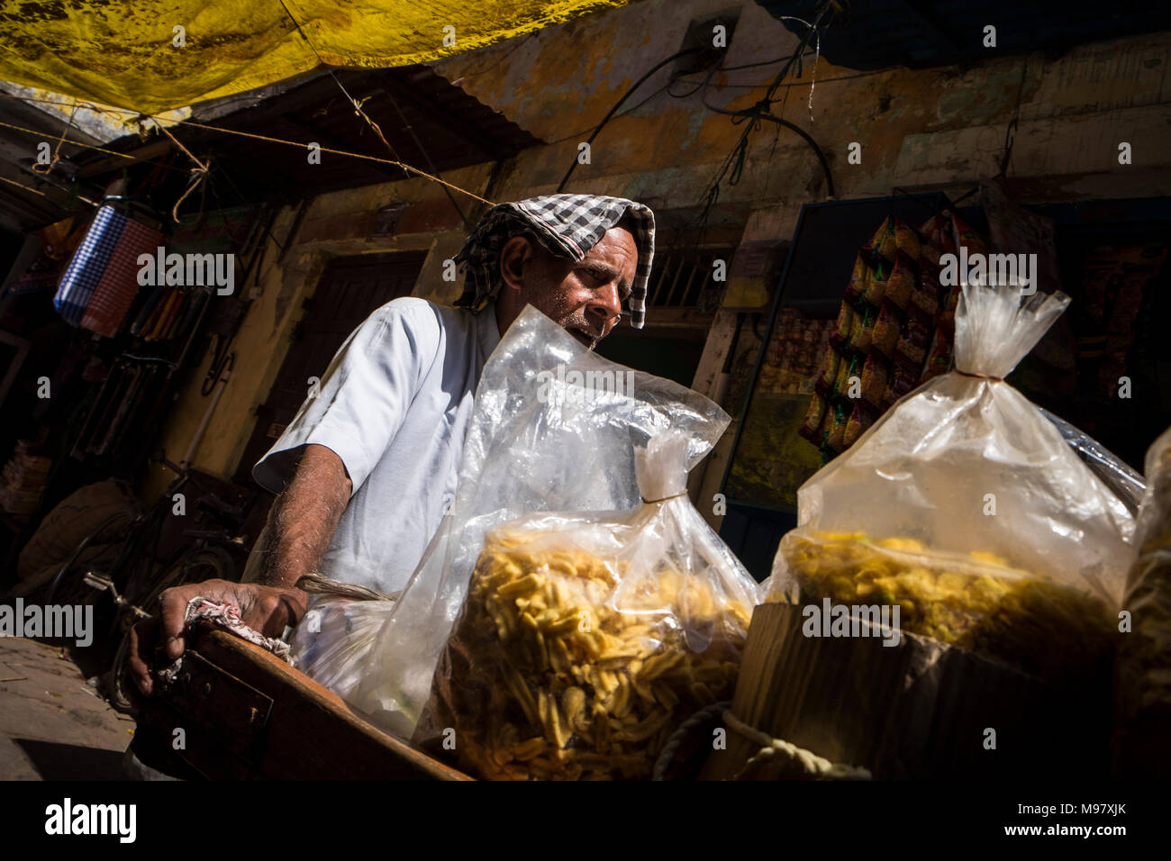 India, Varanasi, local market Stock Photo - Alamy