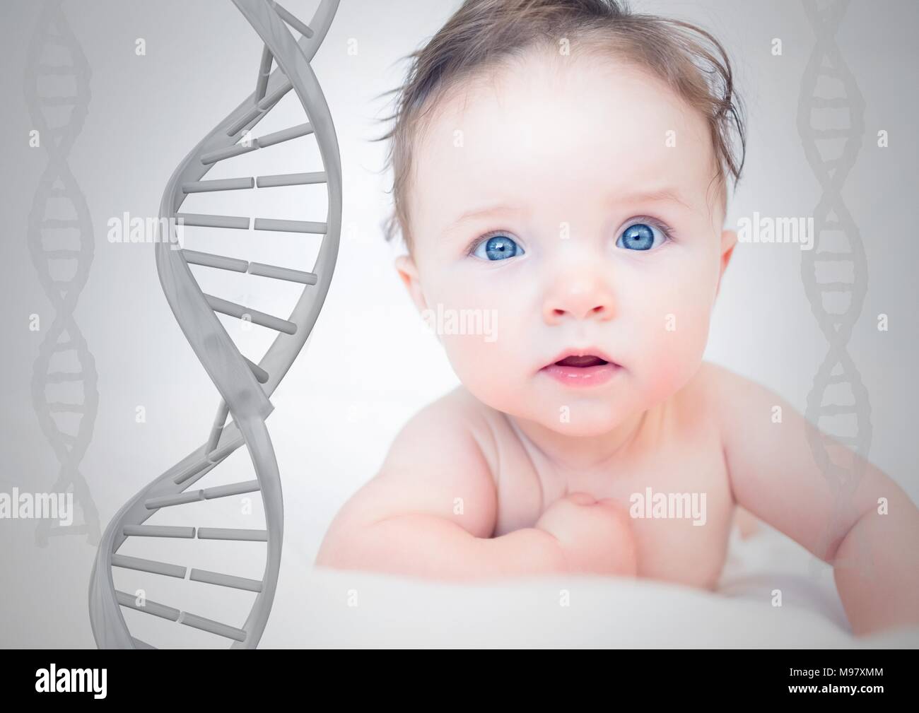 3d dna model on white hi-res stock photography and images - Alamy