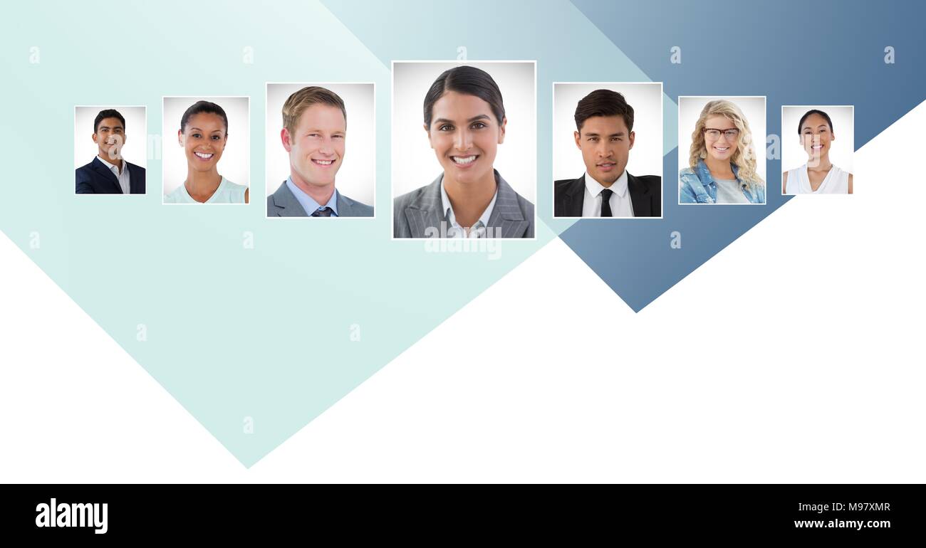 portrait profiles of different people Stock Photo - Alamy