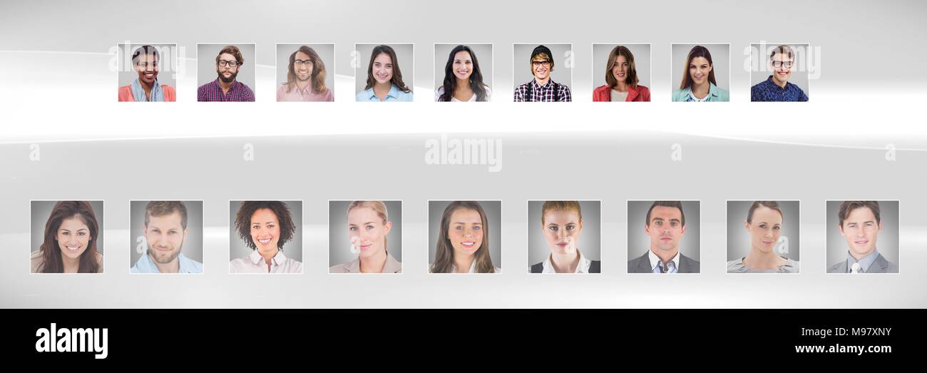portrait profiles of different people Stock Photo - Alamy