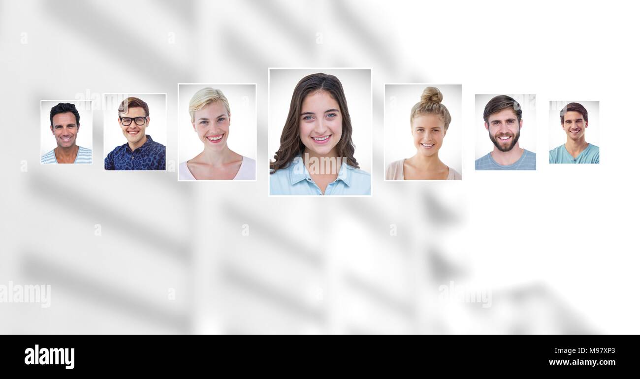 portrait profiles of different people Stock Photo - Alamy