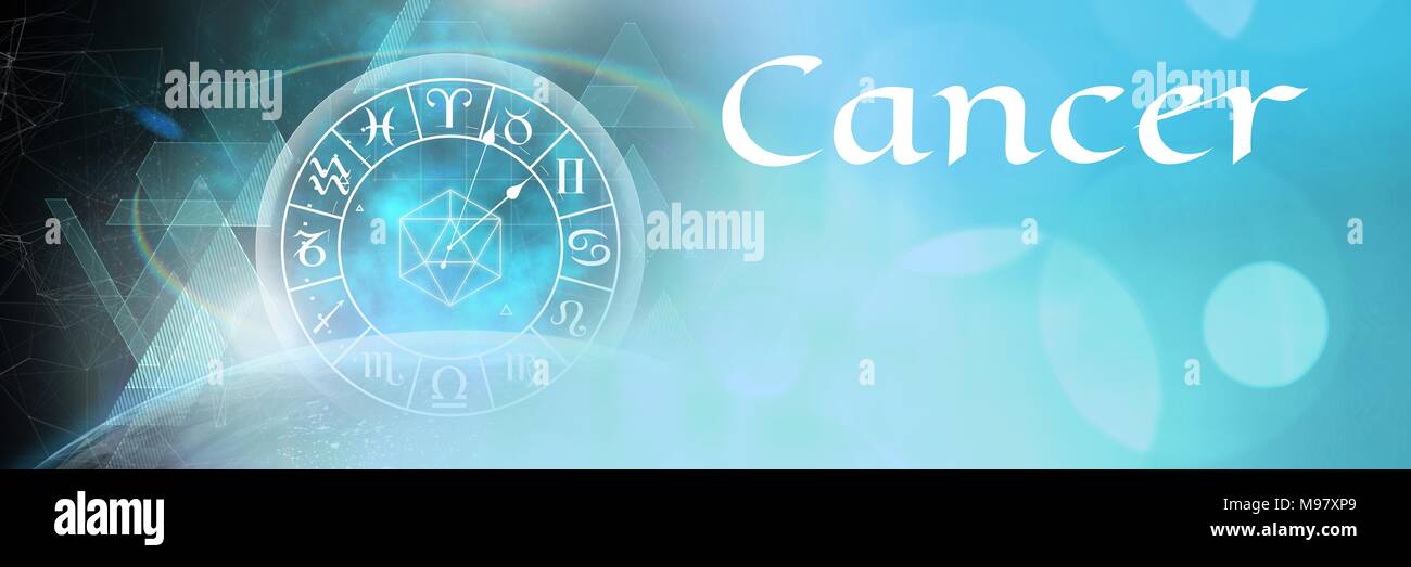 Cancer mystical zodiac astrology Stock Photo - Alamy