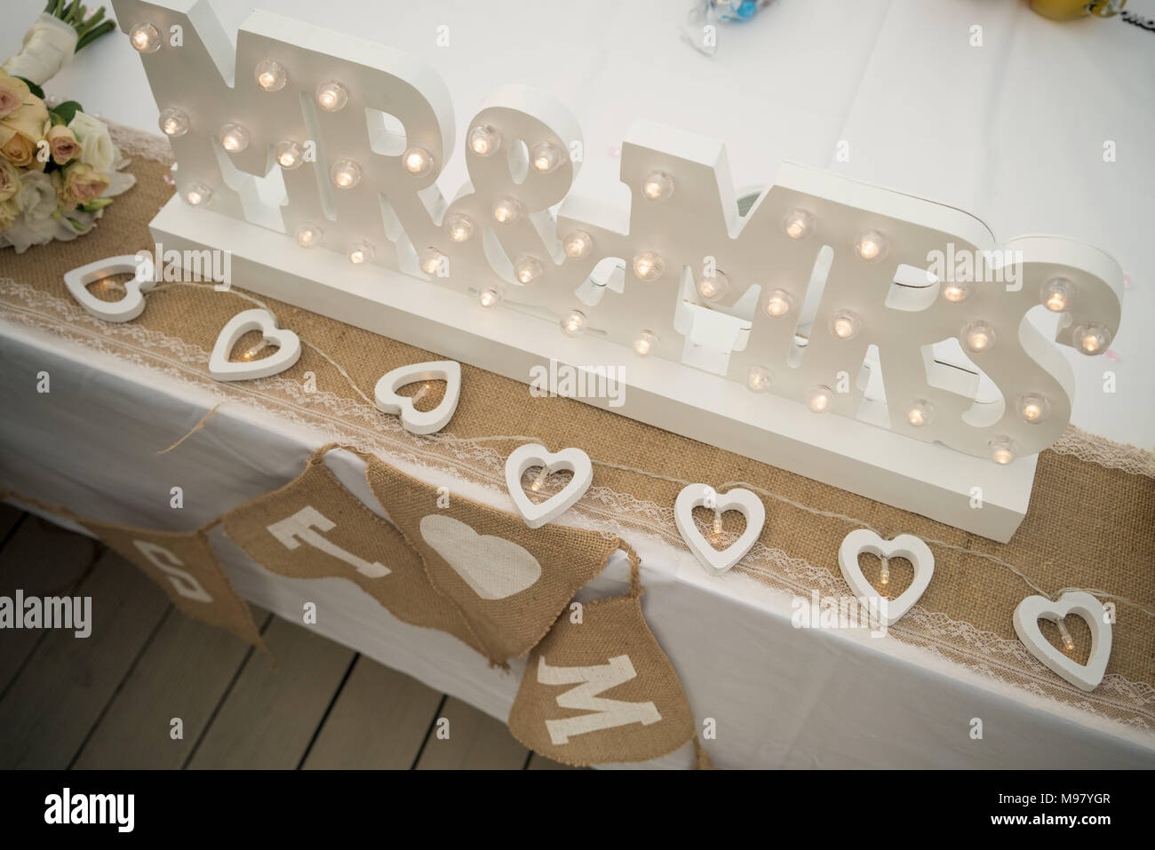 Memorable signs for an unforgettable wedding Stock Photo - Alamy