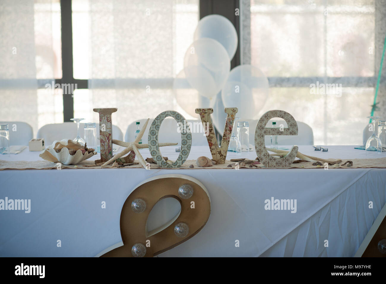 Memorable signs for an unforgettable wedding Stock Photo - Alamy