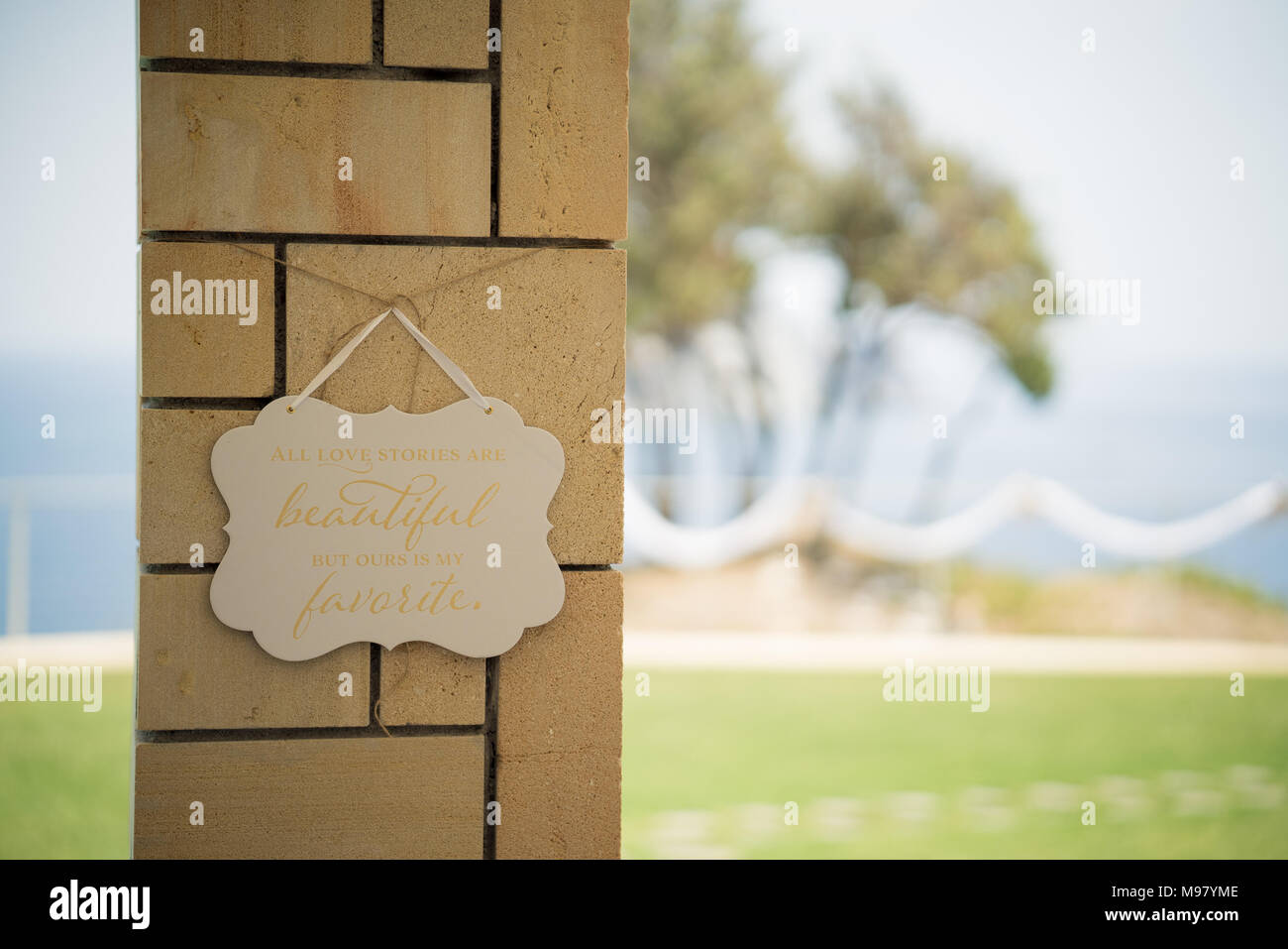 Memorable signs for an unforgettable wedding Stock Photo - Alamy
