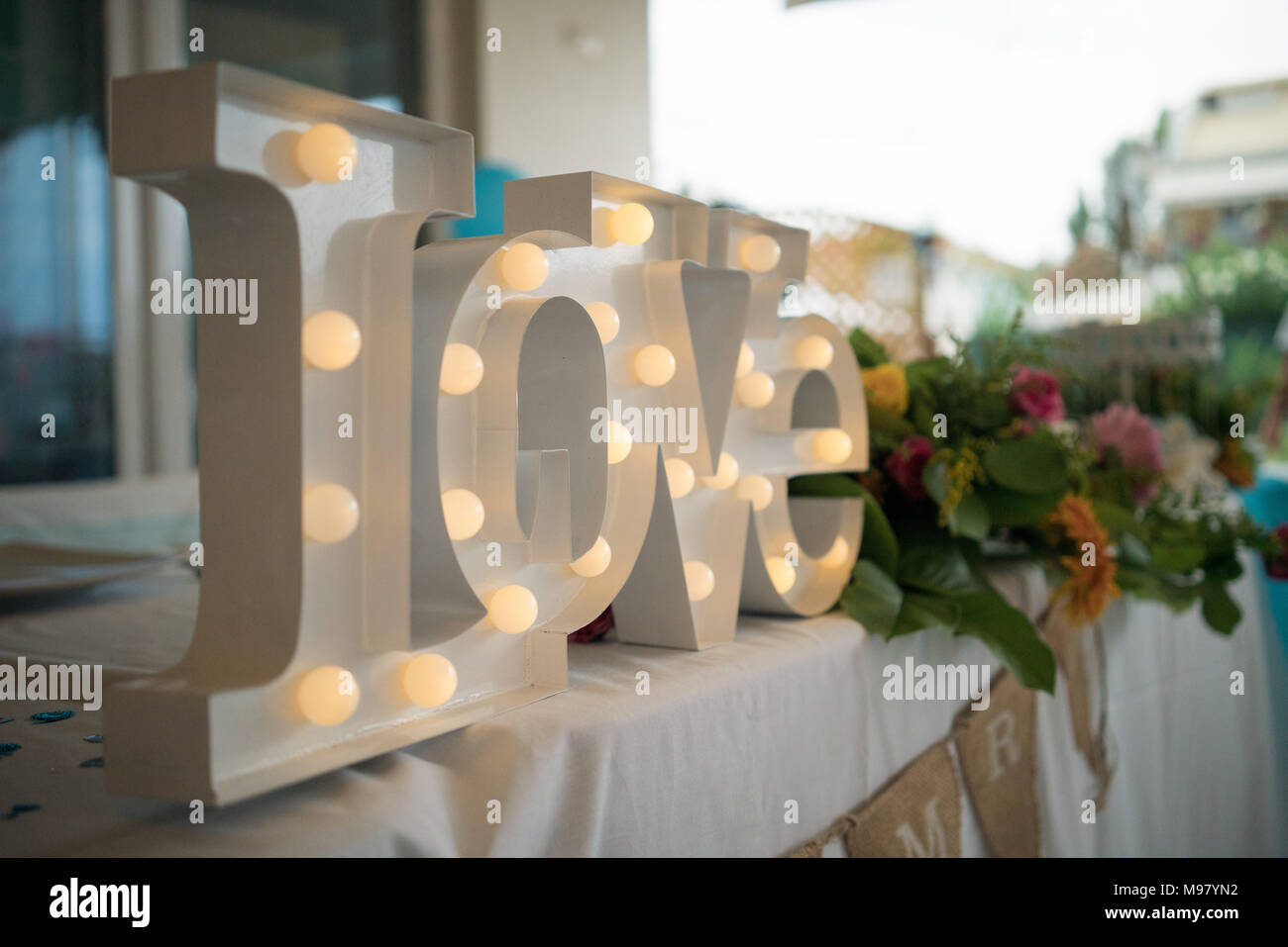 Memorable signs for an unforgettable wedding Stock Photo - Alamy