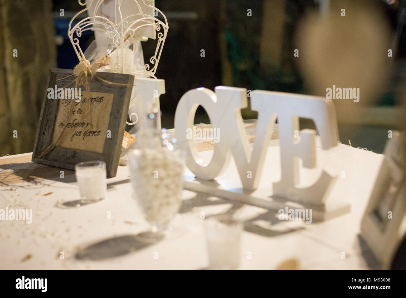 Memorable signs for an unforgettable wedding Stock Photo - Alamy