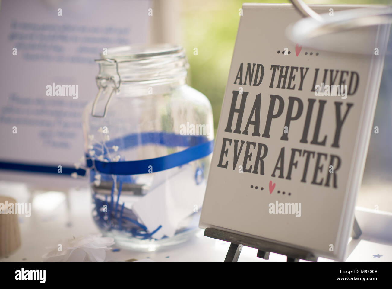 Memorable signs for an unforgettable wedding Stock Photo - Alamy