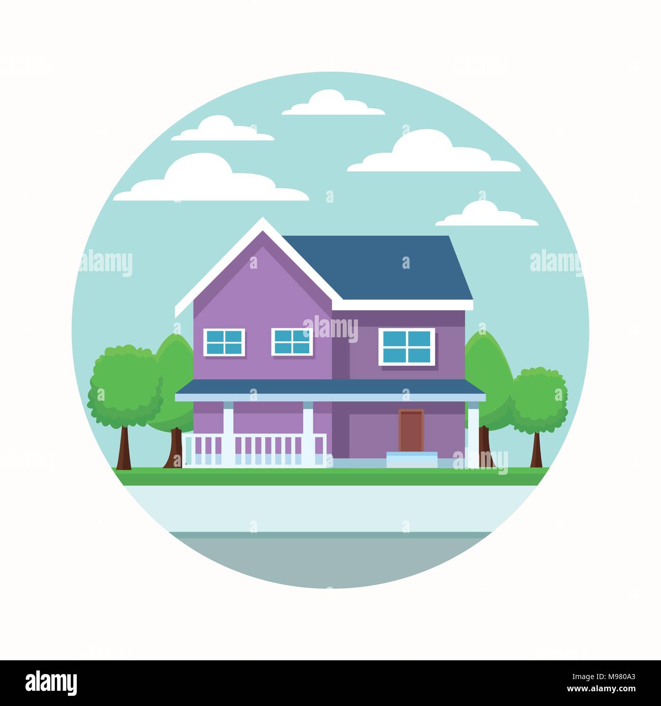 House in town Stock Vector Image & Art - Alamy
