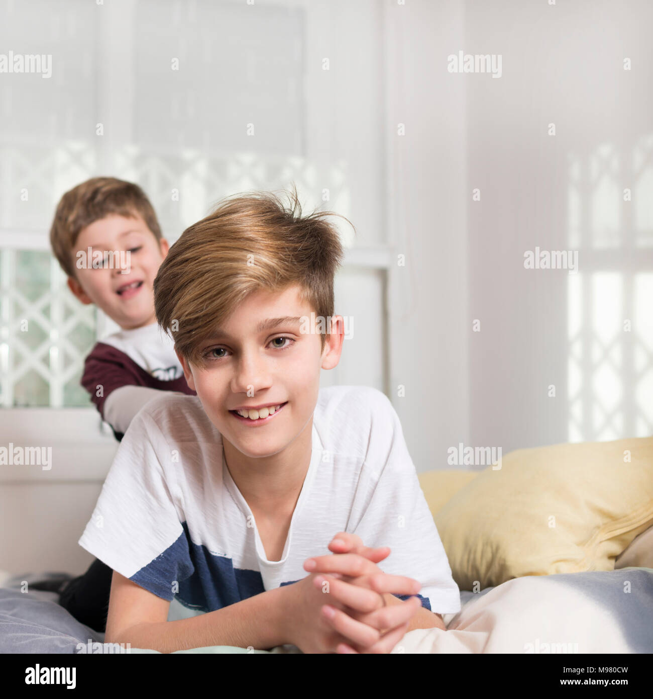 With younger brother hi-res stock photography and images - Alamy