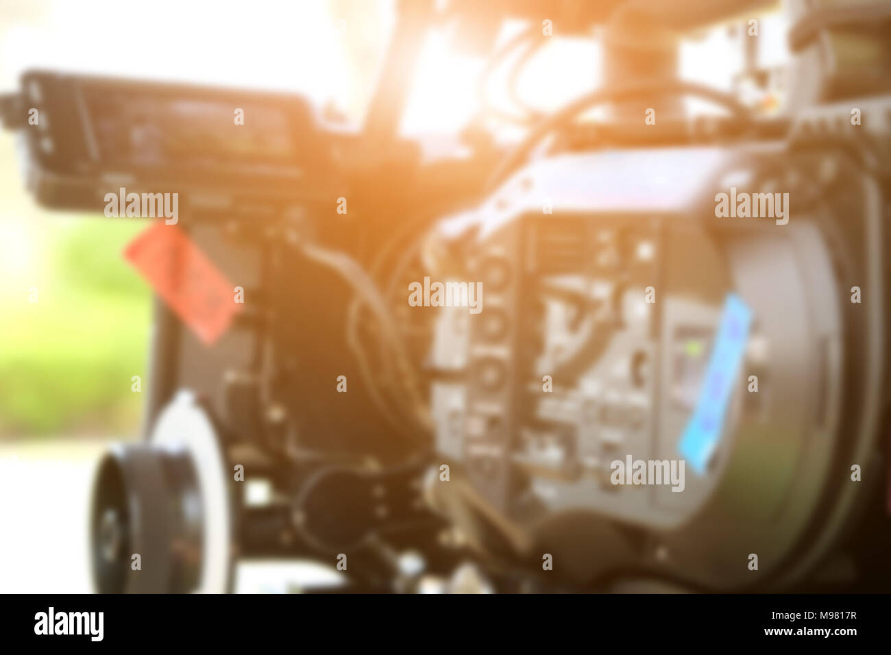Behind the scenes background, Cinema Camera on Film Set Stock Photo - Alamy