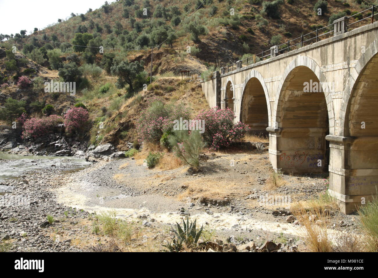 Ancient arch bridge in the mountains of Andalucia Stock Photo - Alamy