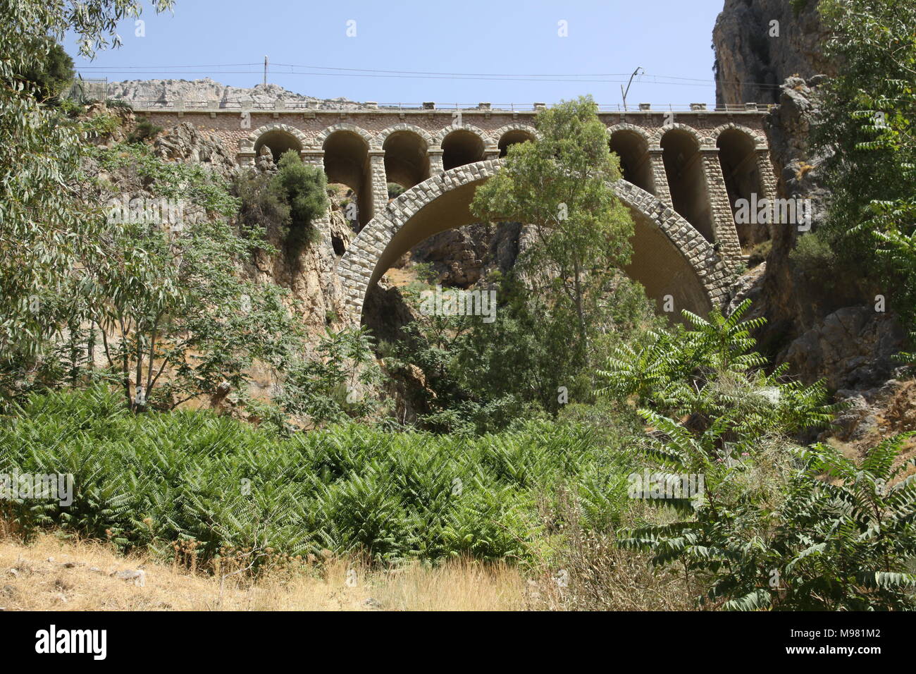 Ancient arch bridge in the mountains of Andalucia Stock Photo - Alamy