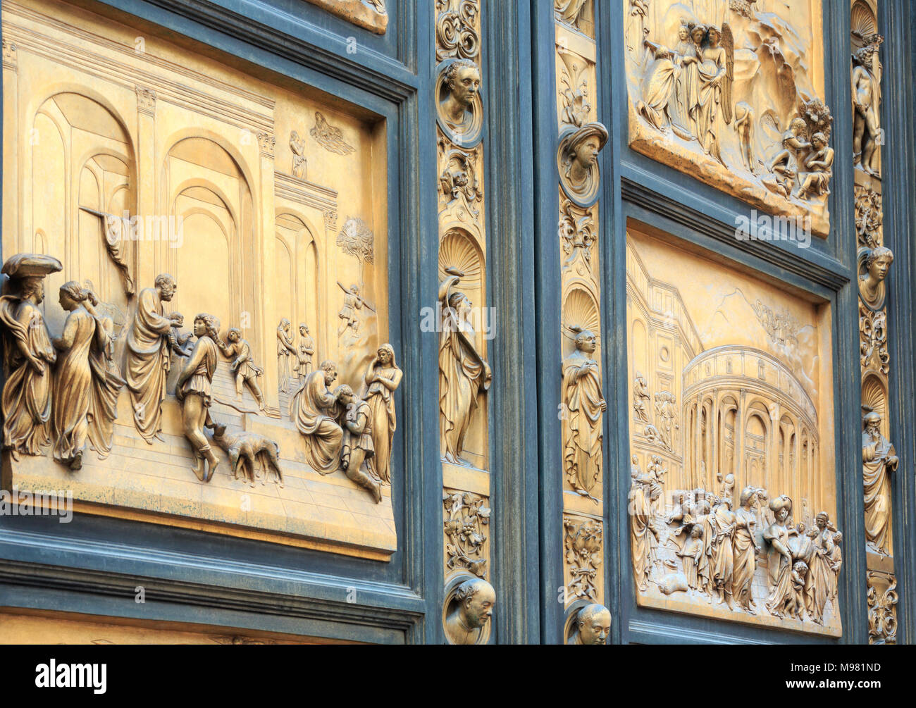 Detail of ghiberti door baptistry florence italy hi-res stock ...