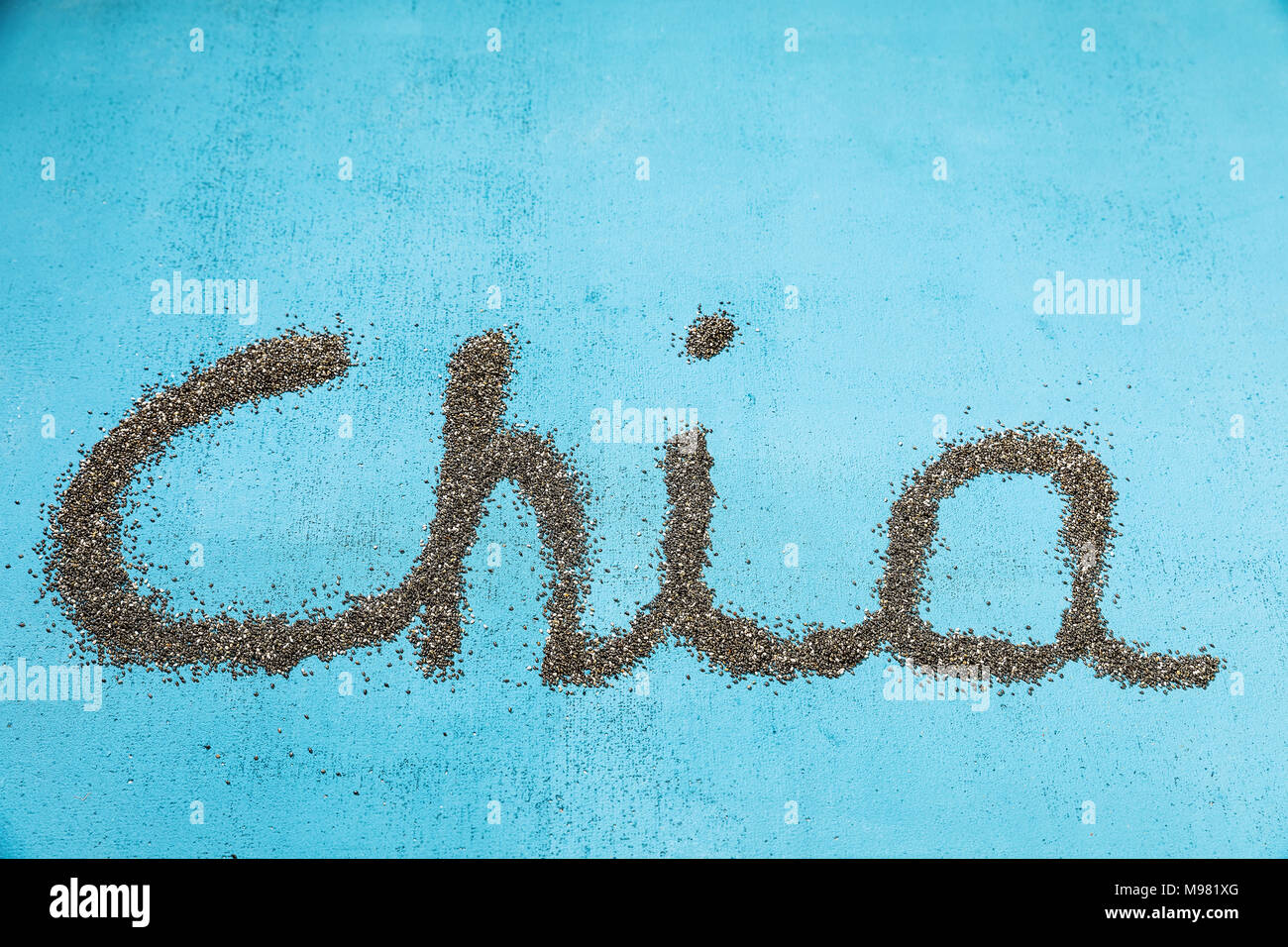 Chia seeds, word Stock Photo - Alamy