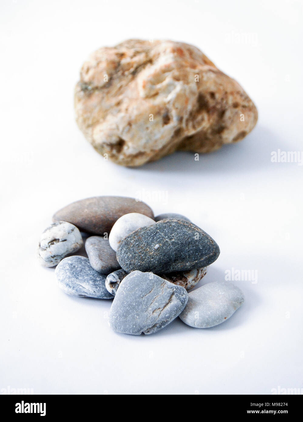 Picture of a Pebbles from a beach in a studio Stock Photo - Alamy